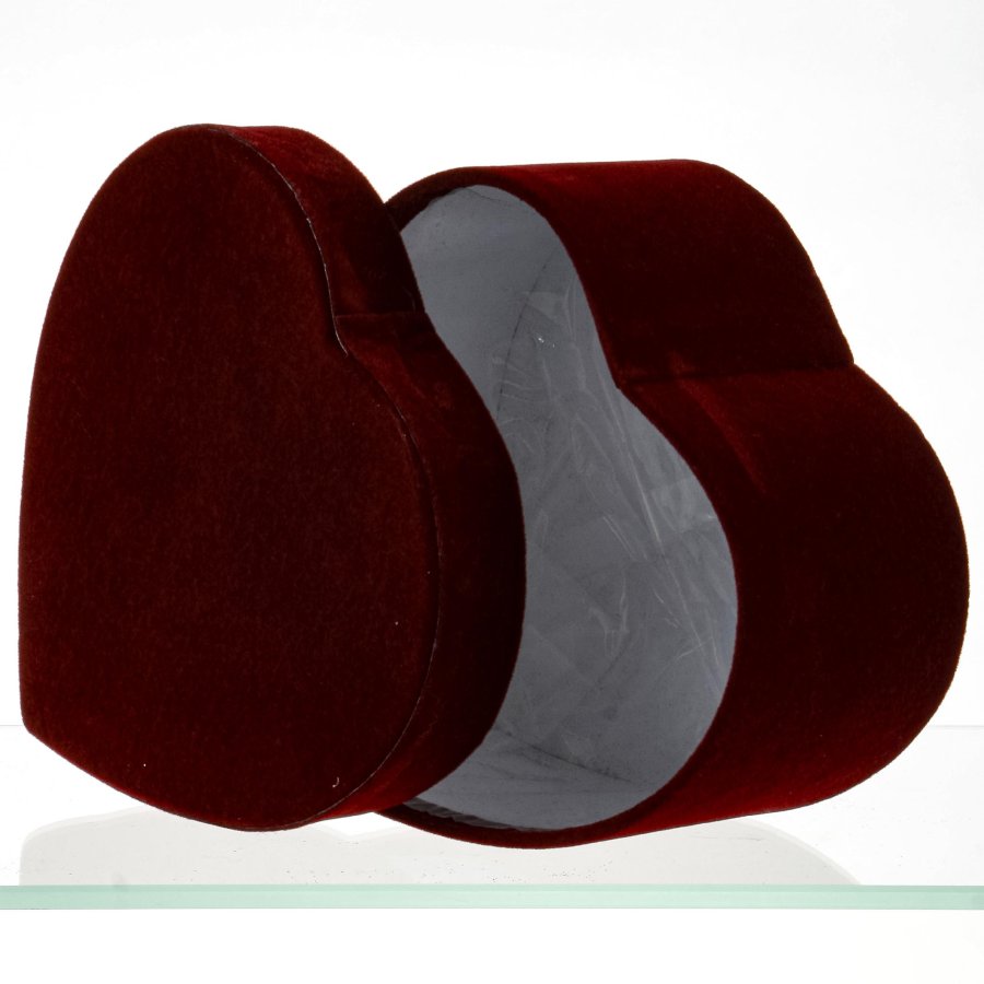 ÆSKE HJERTE VELOUR 15 CM RØD - VALENTINSDAG - BRINK NORDIC