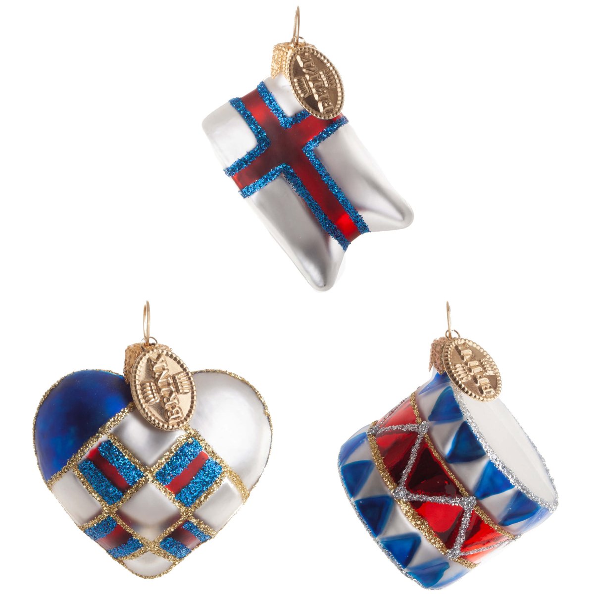 HJERTE/FLAG/TROMME 4 CM FO - TRADITION - BRINK NORDIC